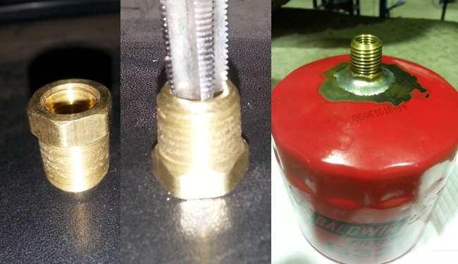 Modified Oil Filter Enables Pressure Testing - Clore Automotive