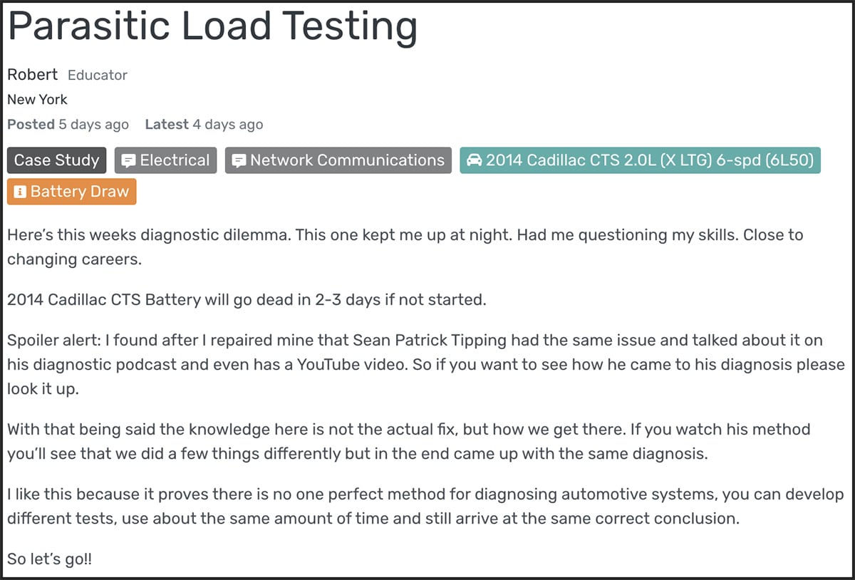 Parasitic Drain Case Study - Clore Automotive
